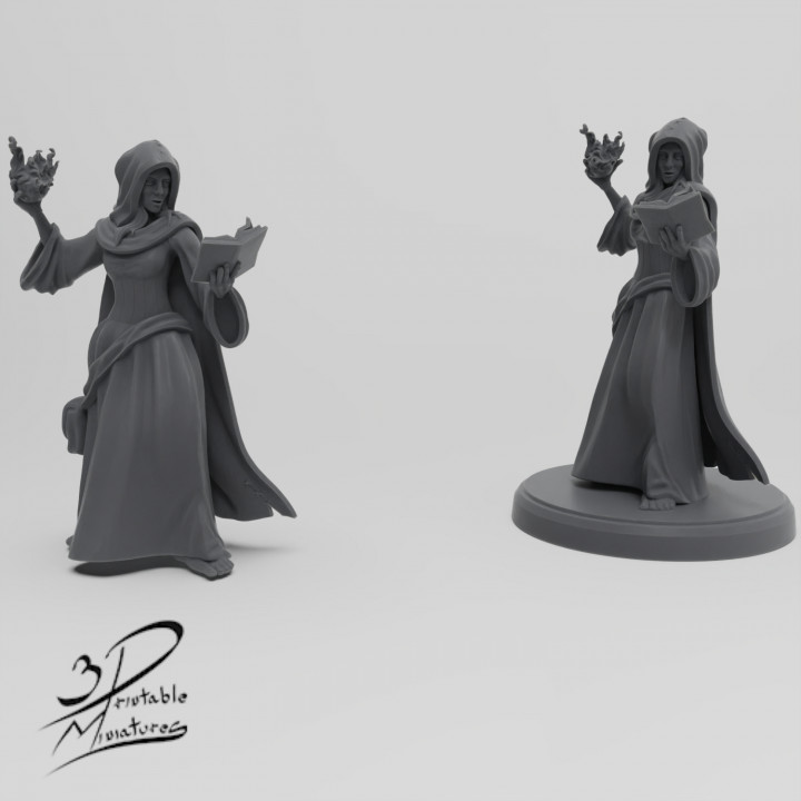 3D Printable Female Elven Wizard by 3D Printable Miniatures