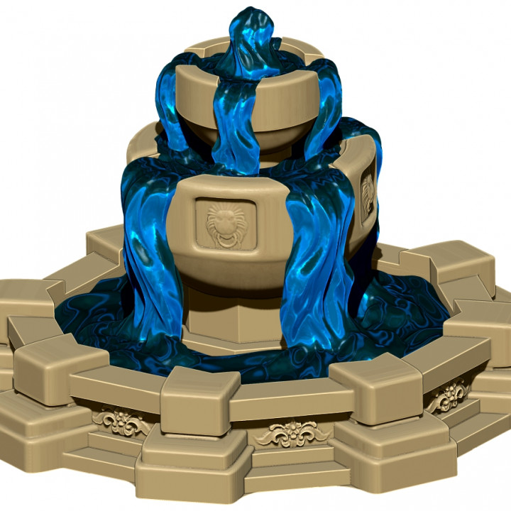3D Printable Fountain by MiniaturesCraze