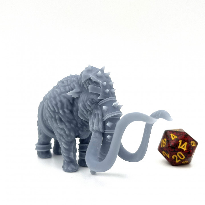 3D Printable Armored Mammoth by 2moronic miniatures