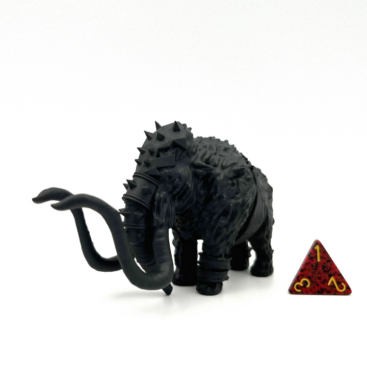 3D Printable Armored Mammoth by 2moronic miniatures
