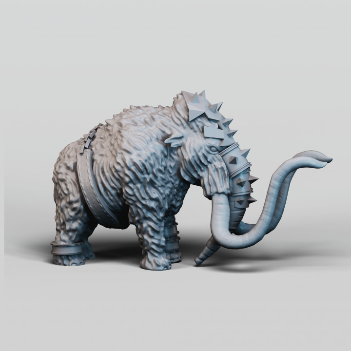 3D Printable Armored Mammoth by 2moronic miniatures