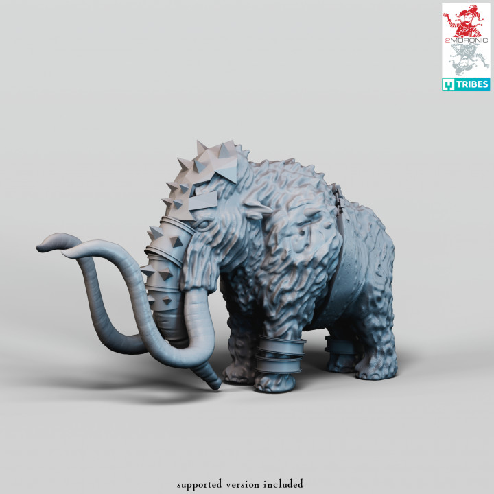 3D Printable Armored Mammoth by 2moronic miniatures