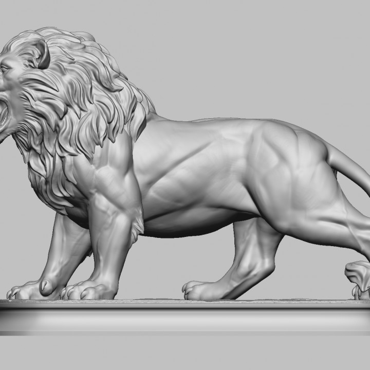 3D Printable Lion Sculpture by Art of V