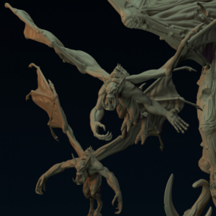 3D Printable mutant vampires by Orc King Studio