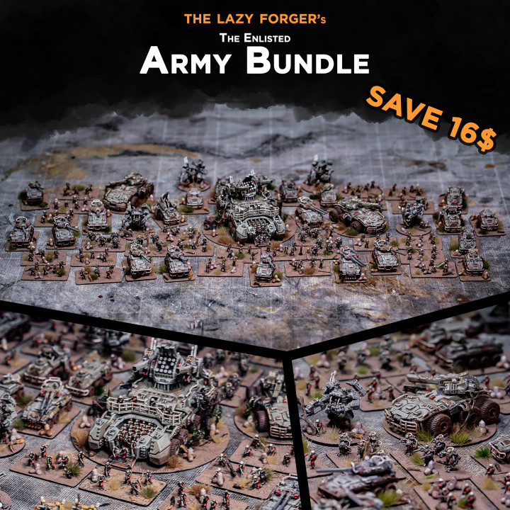3D Printable The Enlisted - Army Bundle by The Lazy Forger