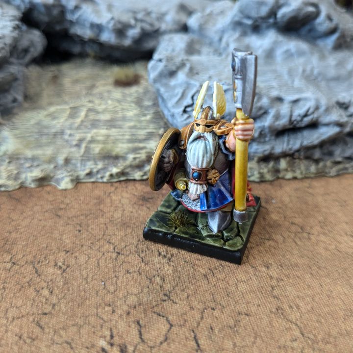 3D Print of The Dwarf Lord - Highlands Miniatures by jamesrutherford1