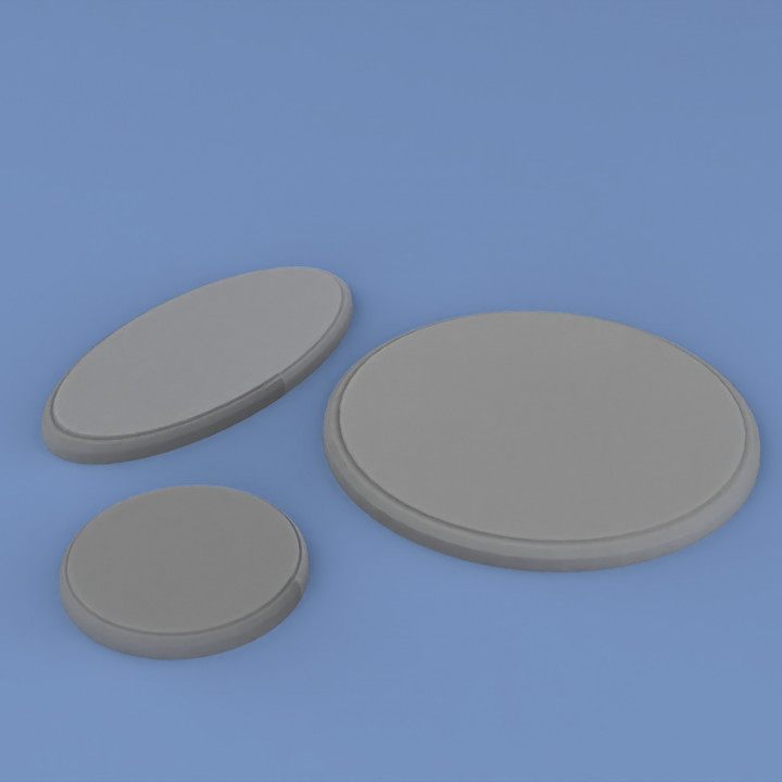 3D Printable 3D Bases kit by 3D Printable Miniatures