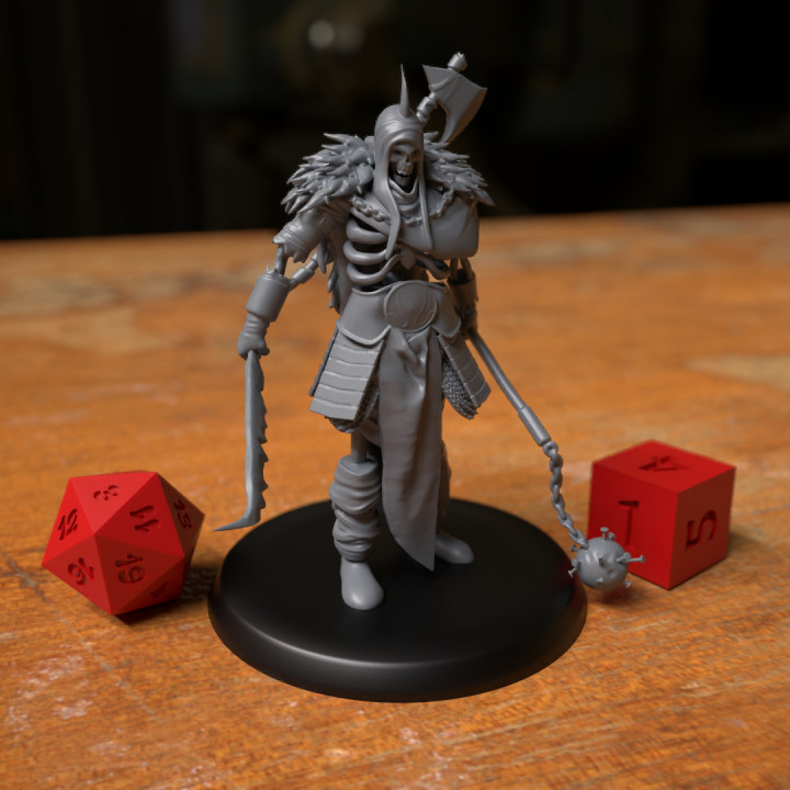 3D Printable Draugr Undead Skeleton Fighter Warrior by Atlas Studios