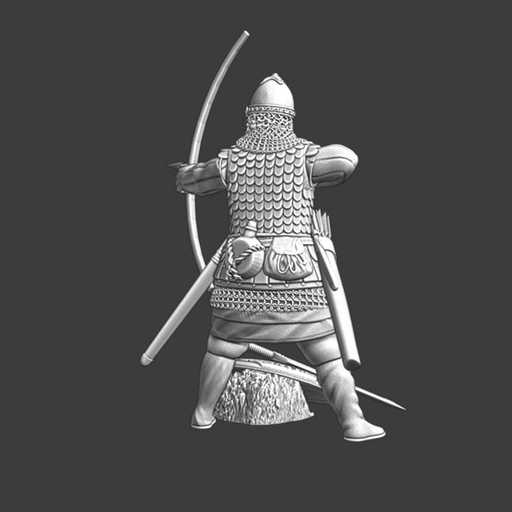 3D Printable Medieval Noble Russian Archer by Northern Crusades Miniatures
