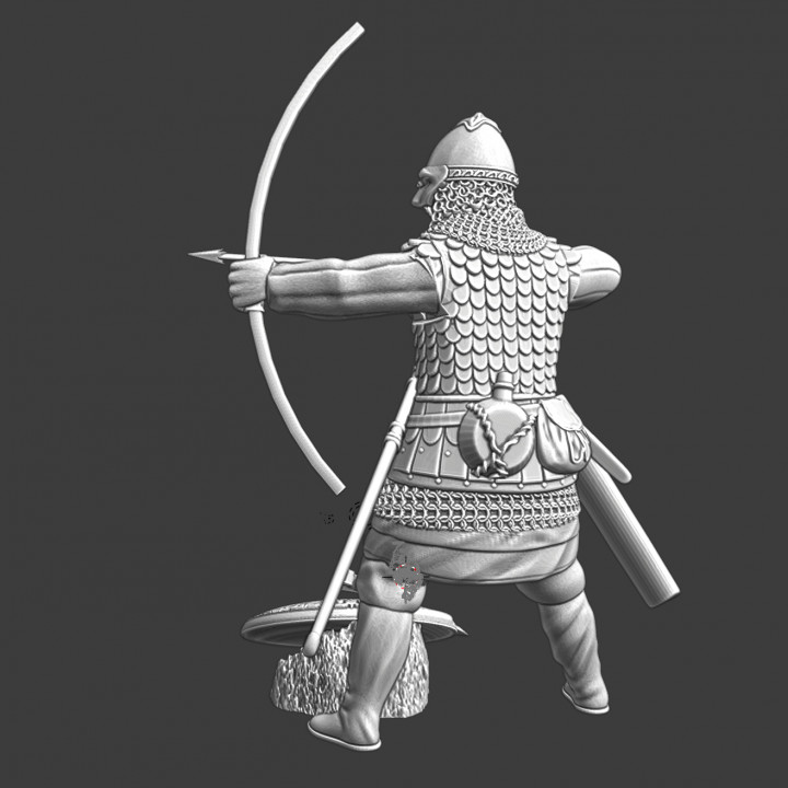 3D Printable Medieval Noble Russian Archer by Northern Crusades Miniatures