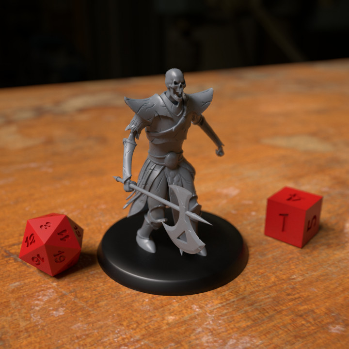 3D Printable Draugr Undead Skeleton Fighter Warrior Axe by Atlas Studios