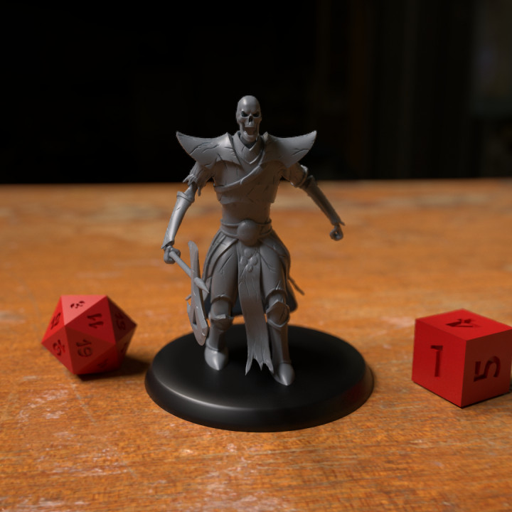 3D Printable Draugr Undead Skeleton Fighter Warrior Axe by Atlas Studios