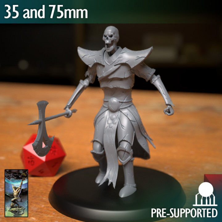 3D Printable Draugr Undead Skeleton Fighter Warrior Axe by Atlas Studios