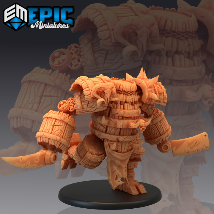 3D Printable Barrel Construct Set / War Machine / Steampunk Tech Battle ...