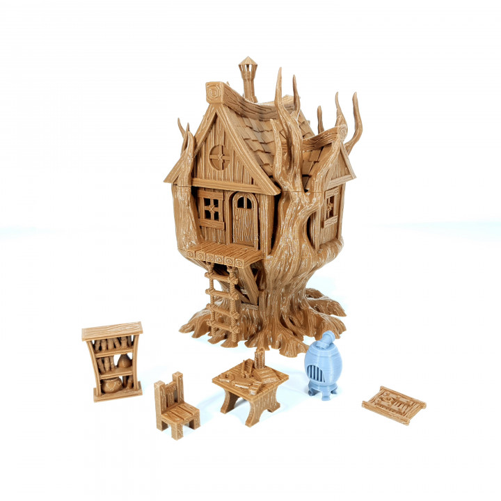 3D Printable TREEHOUSE - TABLETOP TERRAIN DND RPG SCATTER by Jason Beckers