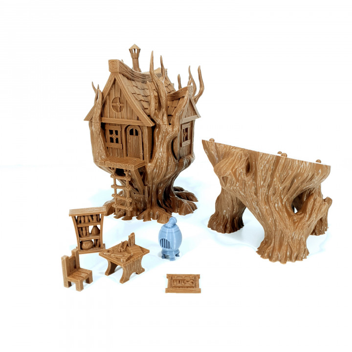 3D Printable TREEHOUSE - TABLETOP TERRAIN DND RPG SCATTER by Jason Beckers