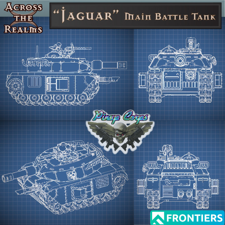 3D Printable Jaguar Main Battle Tank by Across the Realms