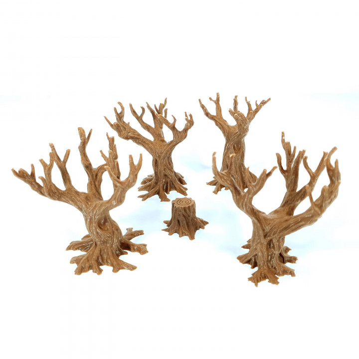 3D Printable TREES - TABLETOP TERRAIN DND RPG SCATTER by Jason Beckers