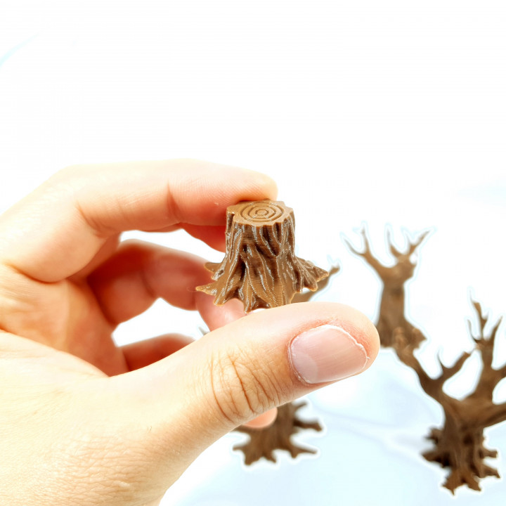 3D Printable TREES - TABLETOP TERRAIN DND RPG SCATTER by Jason Beckers