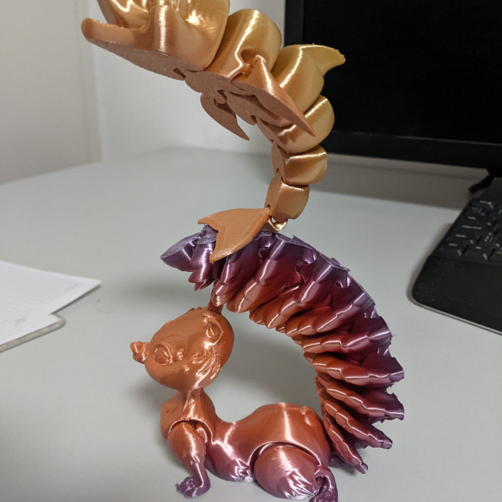 3D Print of Cute Flexi Print-in-Place Squirrel Now with 3MF Files ...