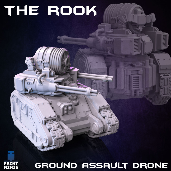 3D Printable The Rook - Ground Assault Drone by Print Minis