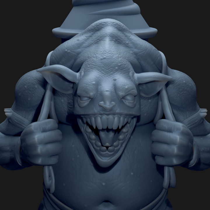 3D Printable Fat Rocket Goblin by 3DprintingRealms