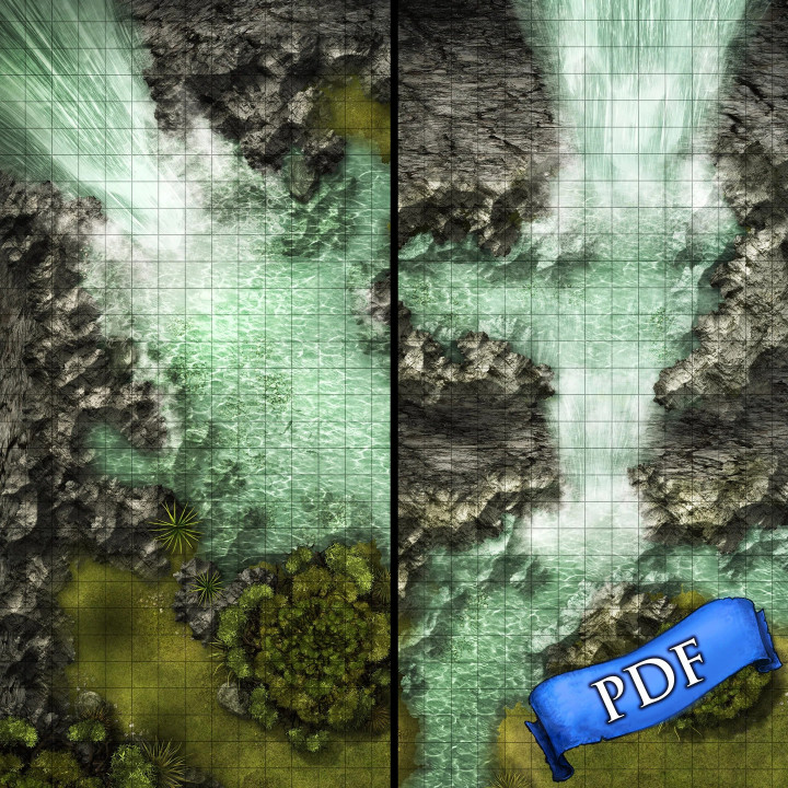 3D Printable Waterfall Map Pack (Greensea Region) by The Lost ...