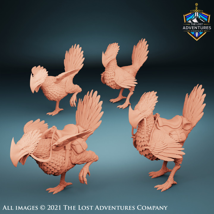 3D Printable Axebeaks (Set of 4) by The Lost Adventures Co.
