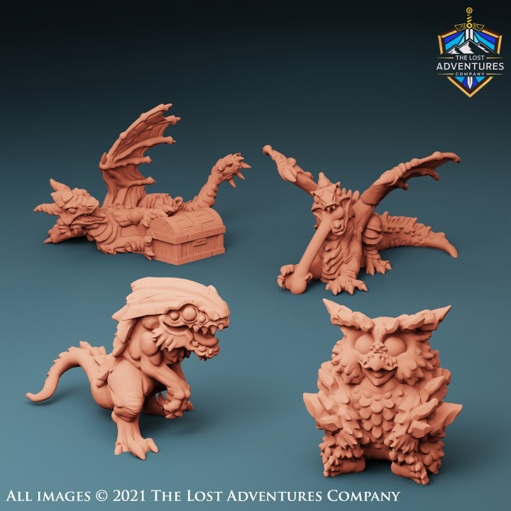 3D Printable Cutest Baby Creatures (Set of 4) by The Lost Adventures Co.