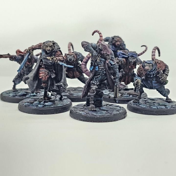 3D Print of Wererats (Set of 4) by stechandler