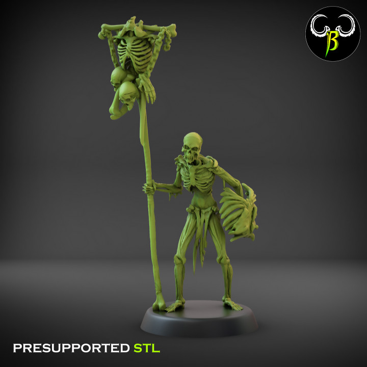 3D Printable Flesh Skeleton leader Set by ClayBeastCreation