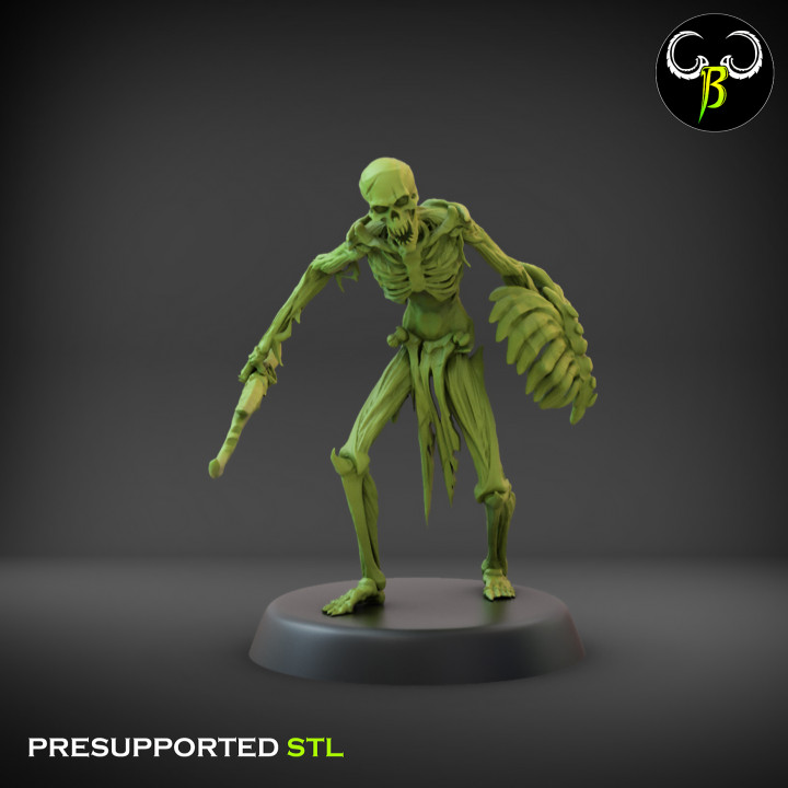 3D Printable Flesh Skeleton Sword set A by ClayBeastCreation