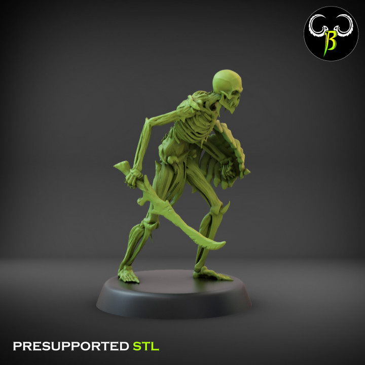 3D Printable Flesh Skeleton Sword set A by ClayBeastCreation