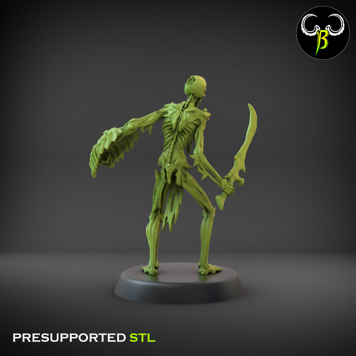 3D Printable Flesh Skeleton Sword set B by ClayBeastCreation