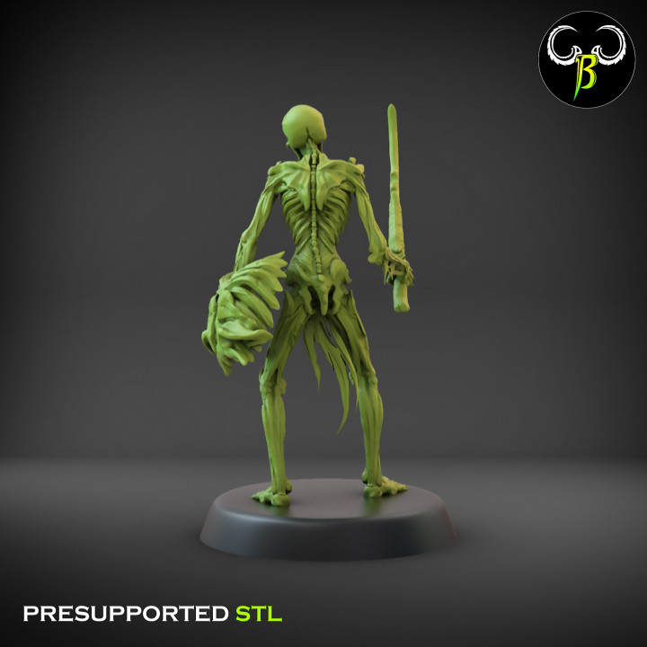 3D Printable Flesh Skeleton Sword set B by ClayBeastCreation