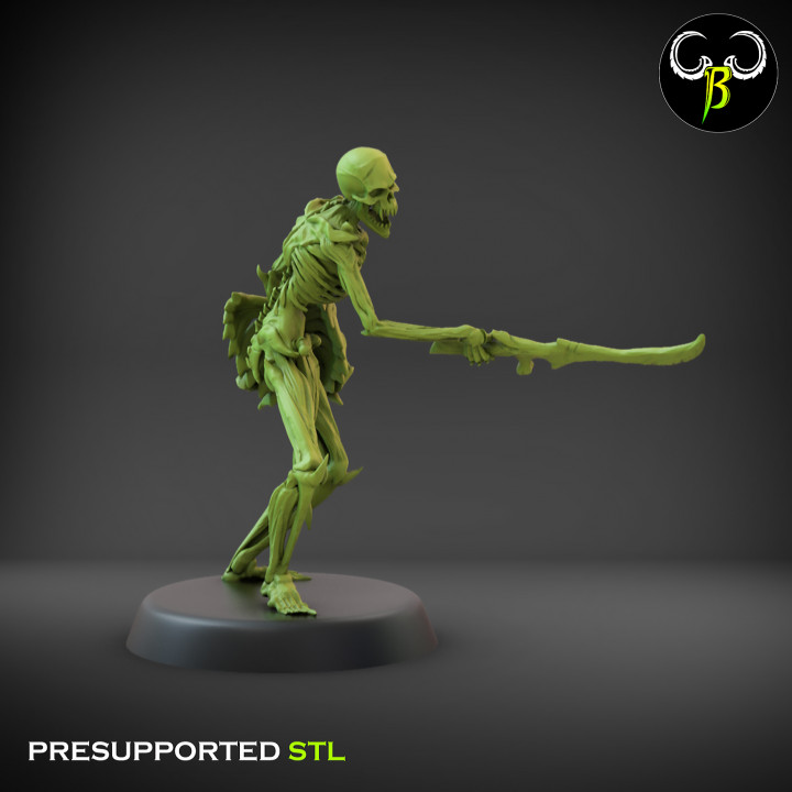 3D Printable Flesh Skeleton Sword set C by ClayBeastCreation