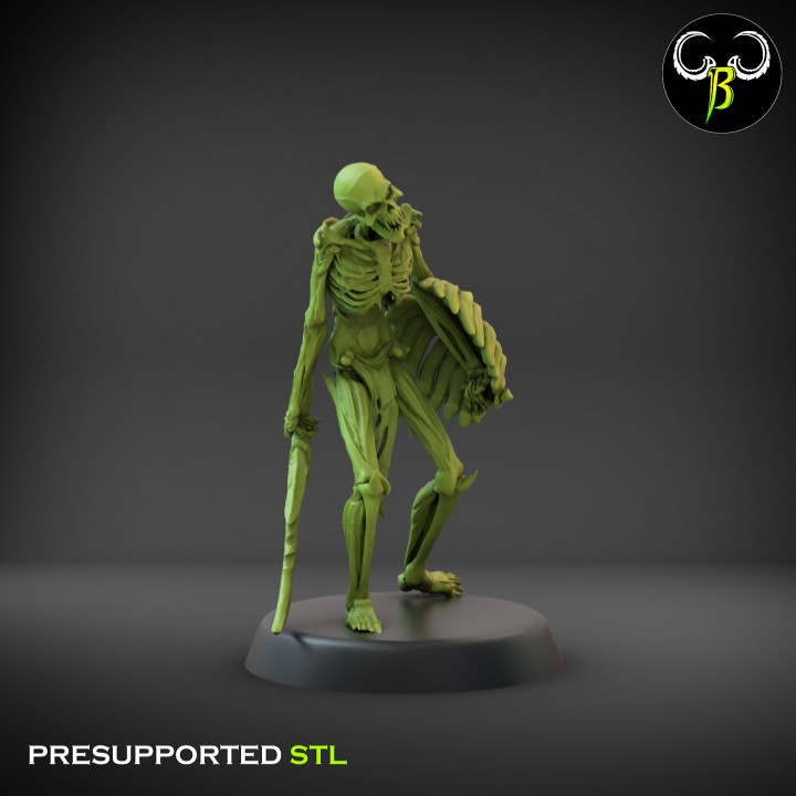 3D Printable Flesh Skeleton Sword set C by ClayBeastCreation