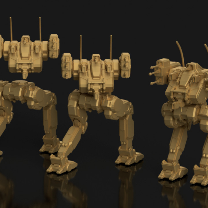 3D Printable Flea Fire Ant Battlemech by Matt Mason