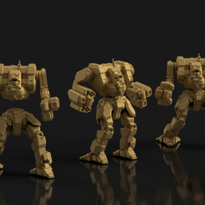 3D Printable Mist Lynx Variant B Battlemech by Matt Mason