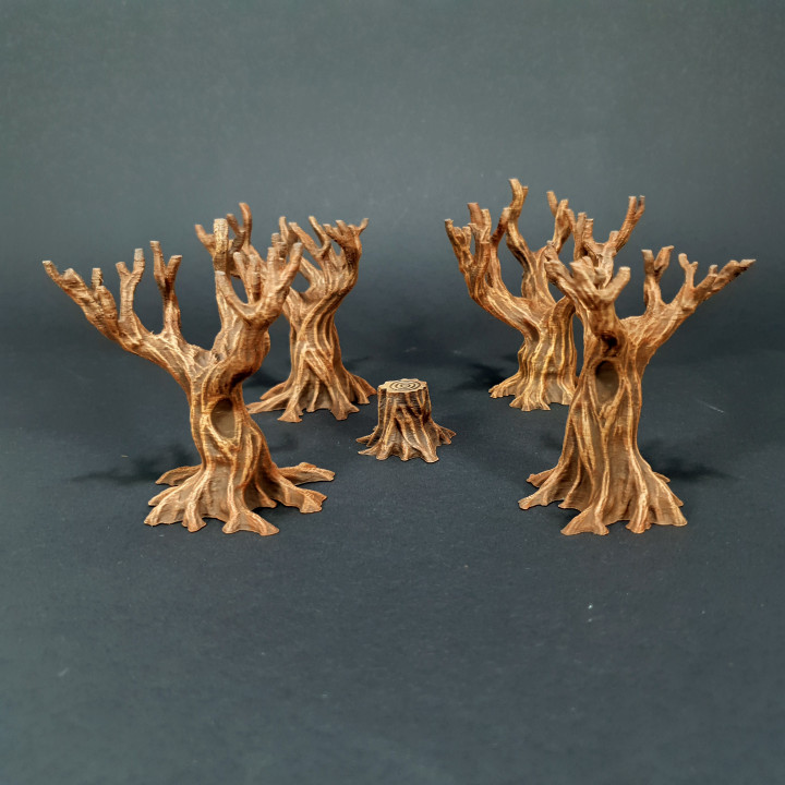 3D Printable TREES - TABLETOP TERRAIN DND RPG SCATTER by Jason Beckers