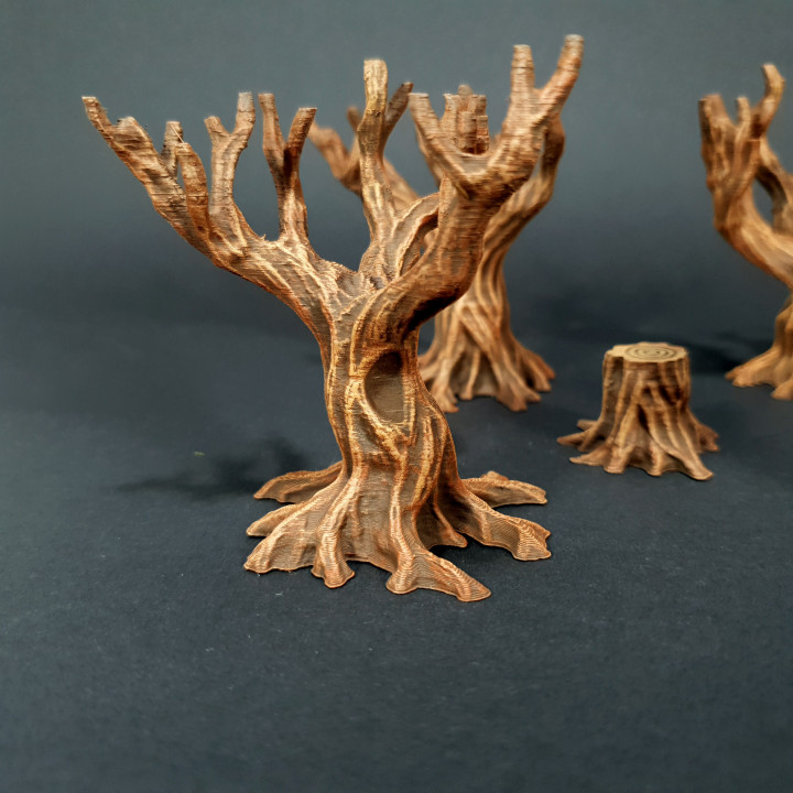 3D Printable TREES - TABLETOP TERRAIN DND RPG SCATTER by Jason Beckers