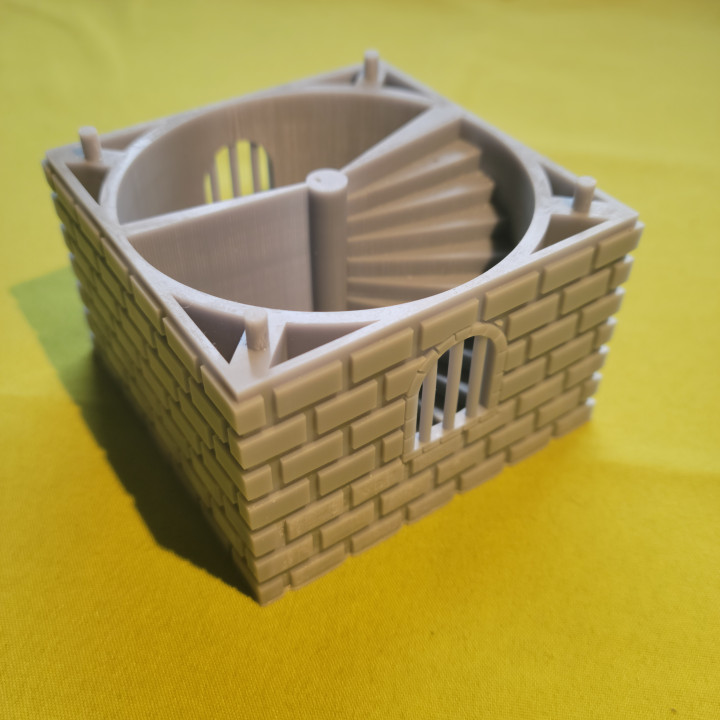 3D Printable Modular Brick Dice Tower by Nicholas Diaz