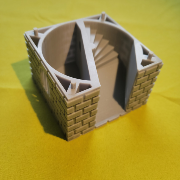 3D Printable Modular Brick Dice Tower by Nicholas Diaz