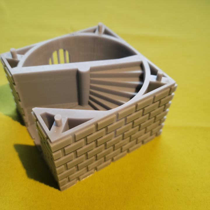 3D Printable Modular Brick Dice Tower by Nicholas Diaz