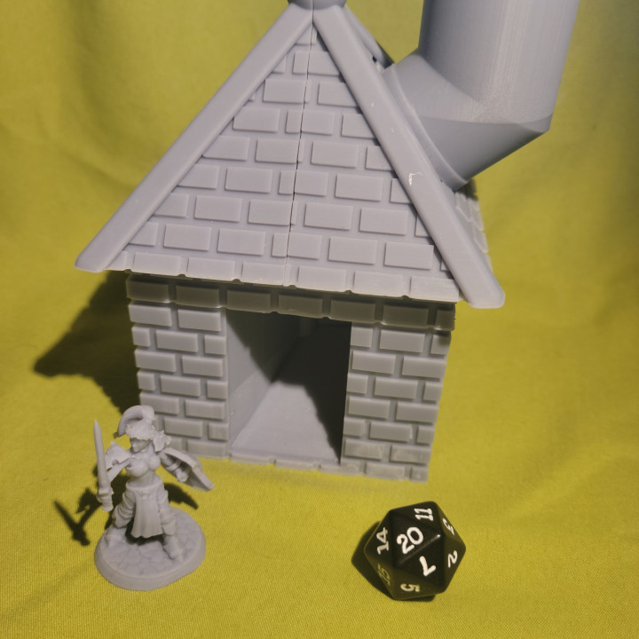 3D Printable Modular Brick Dice Tower by Nicholas Diaz