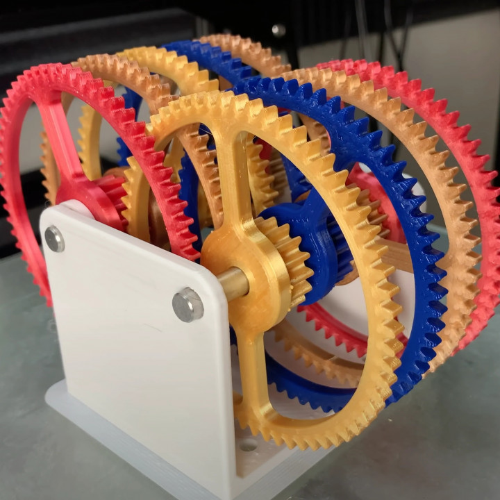 3D Printable 65000:1 Ratio Gearbox by 3D Printer Academy