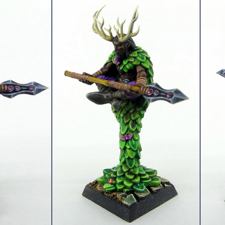 3D Print of Wood elf warrior with spear by albinmoller