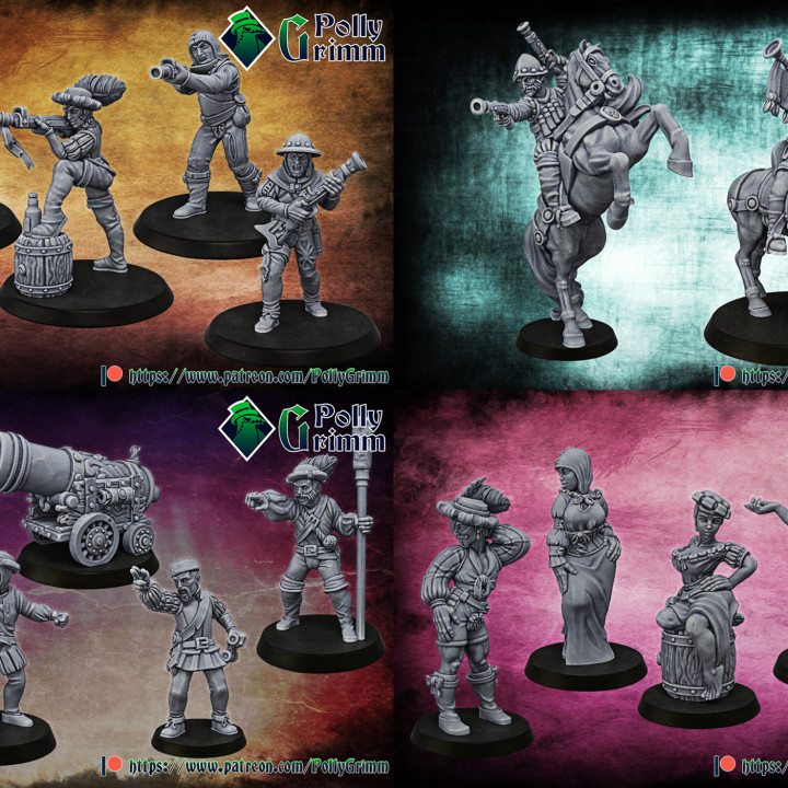 3D Printable Imperial Humans. The Arquebusier by PollyGrimm