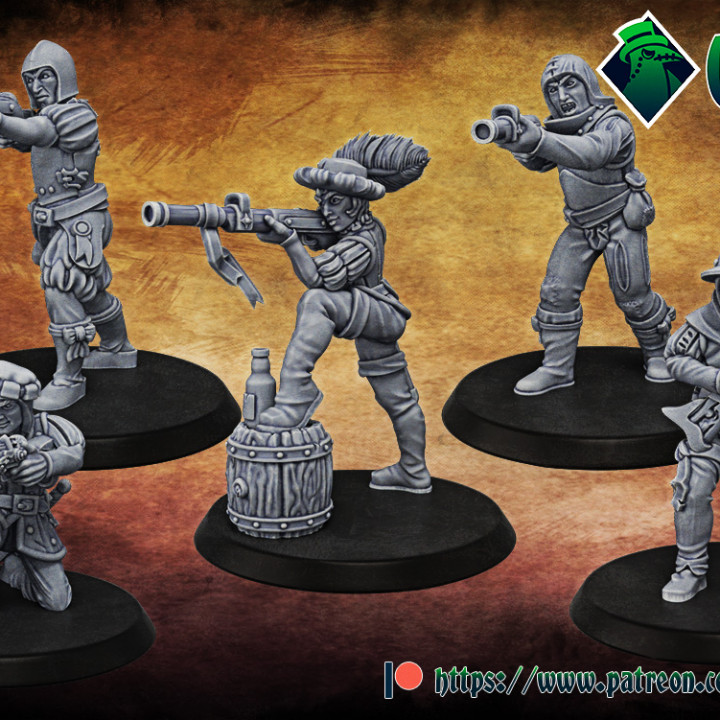 3D Printable Imperial Humans. The Arquebusier by PollyGrimm