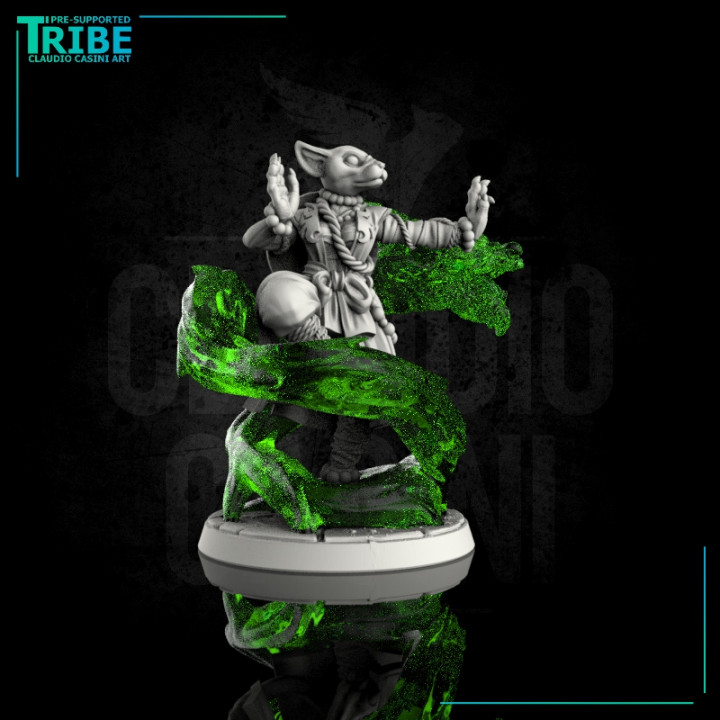 3D Printable (0013) Female felinid monk druid cleric warrior with ...